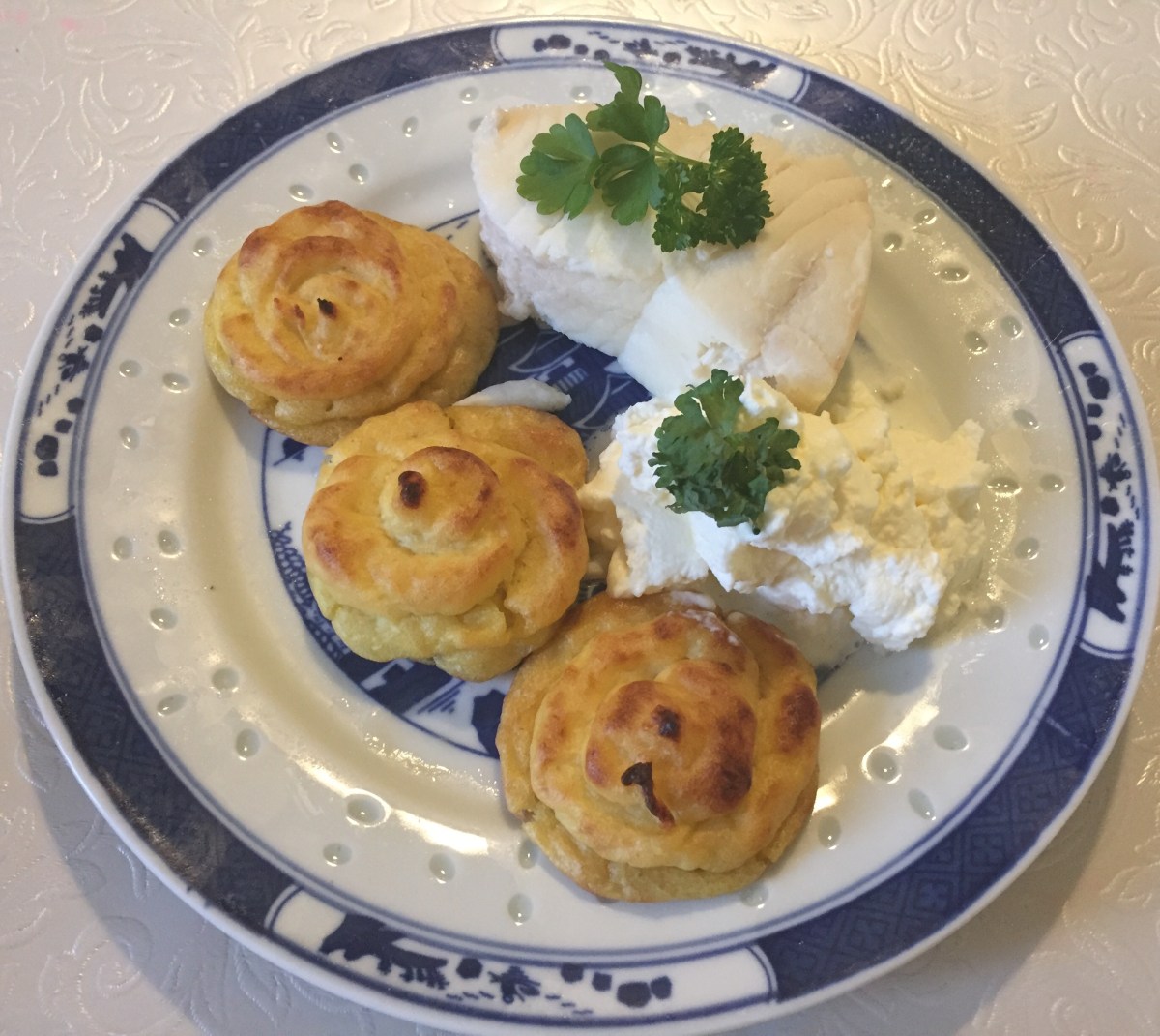 Kveite with Pommes Duchess and Sour Cream – Bj's Live Kitchen